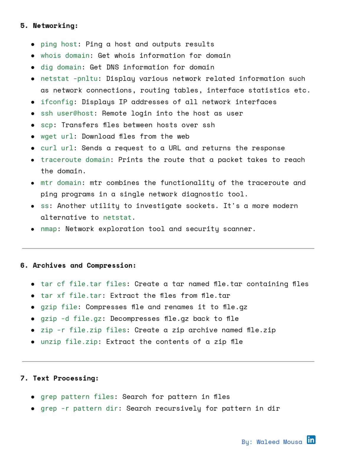 100+ Essential Linux Commands Cheat Sheet