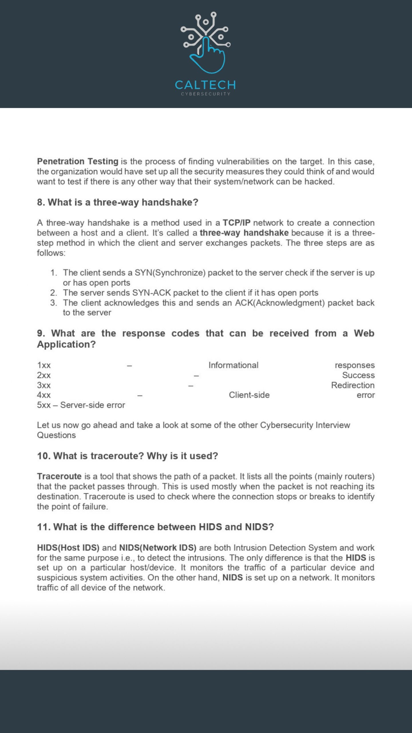 Top 50 Cybersecurity Interview Questions Cheat Sheet