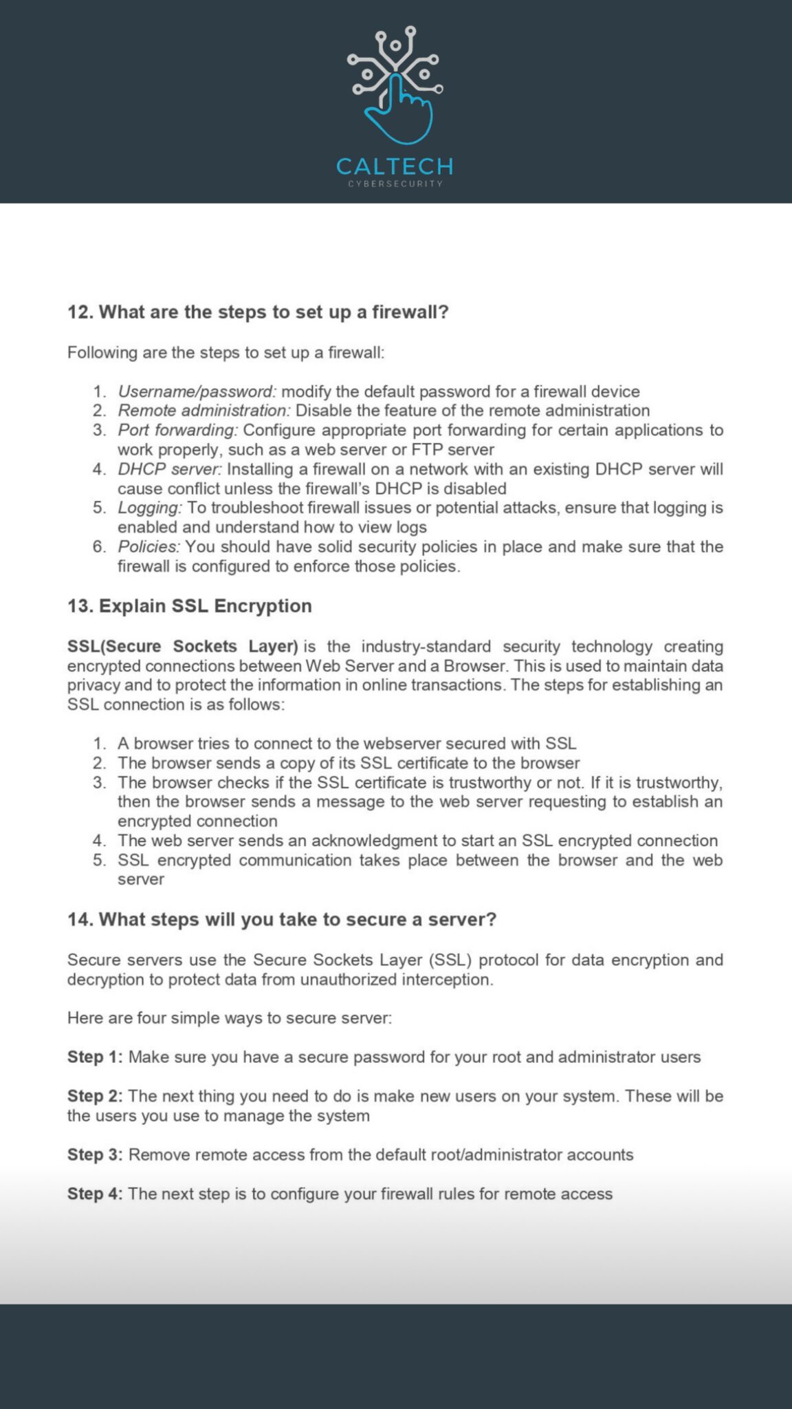 Top 50 Cybersecurity Interview Questions Cheat Sheet
