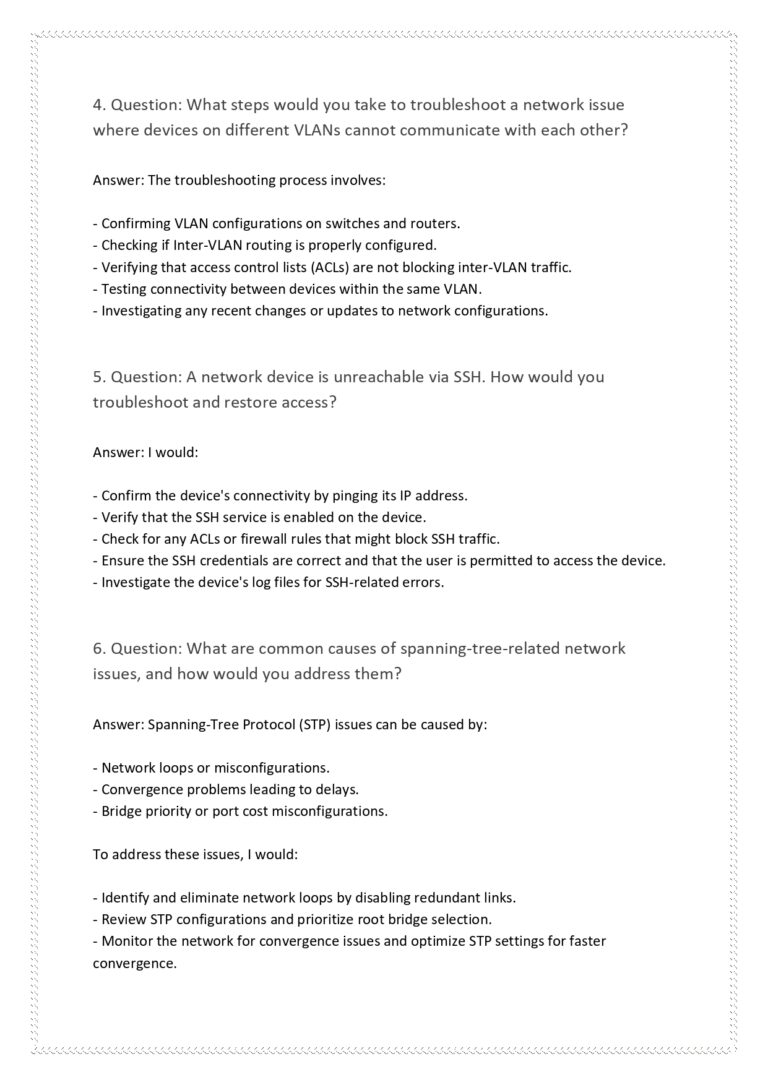 Troubleshooting Core Routing and Switching Issues Q&A PDF