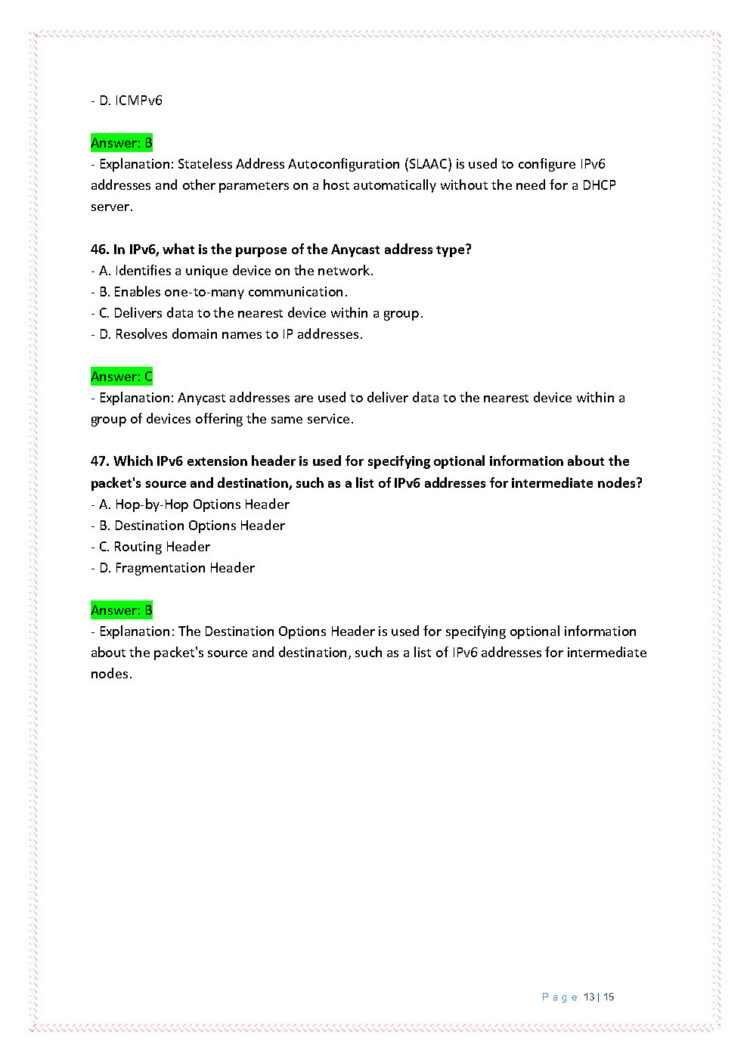 Unlock IPv6 Mastery: 47 Practice Questions & Answers PDF