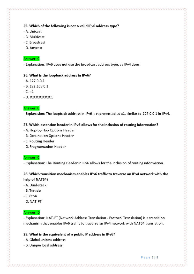 Unlock IPv6 Mastery: 47 Practice Questions & Answers PDF