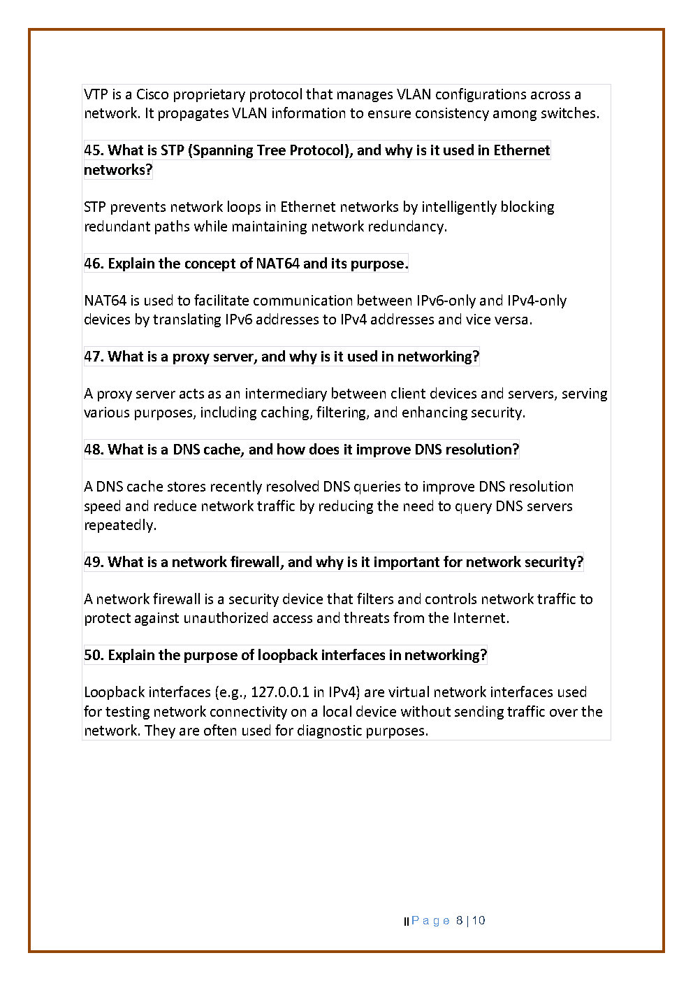 CCNA Interview: 50 Essential Questions & Answers PDF