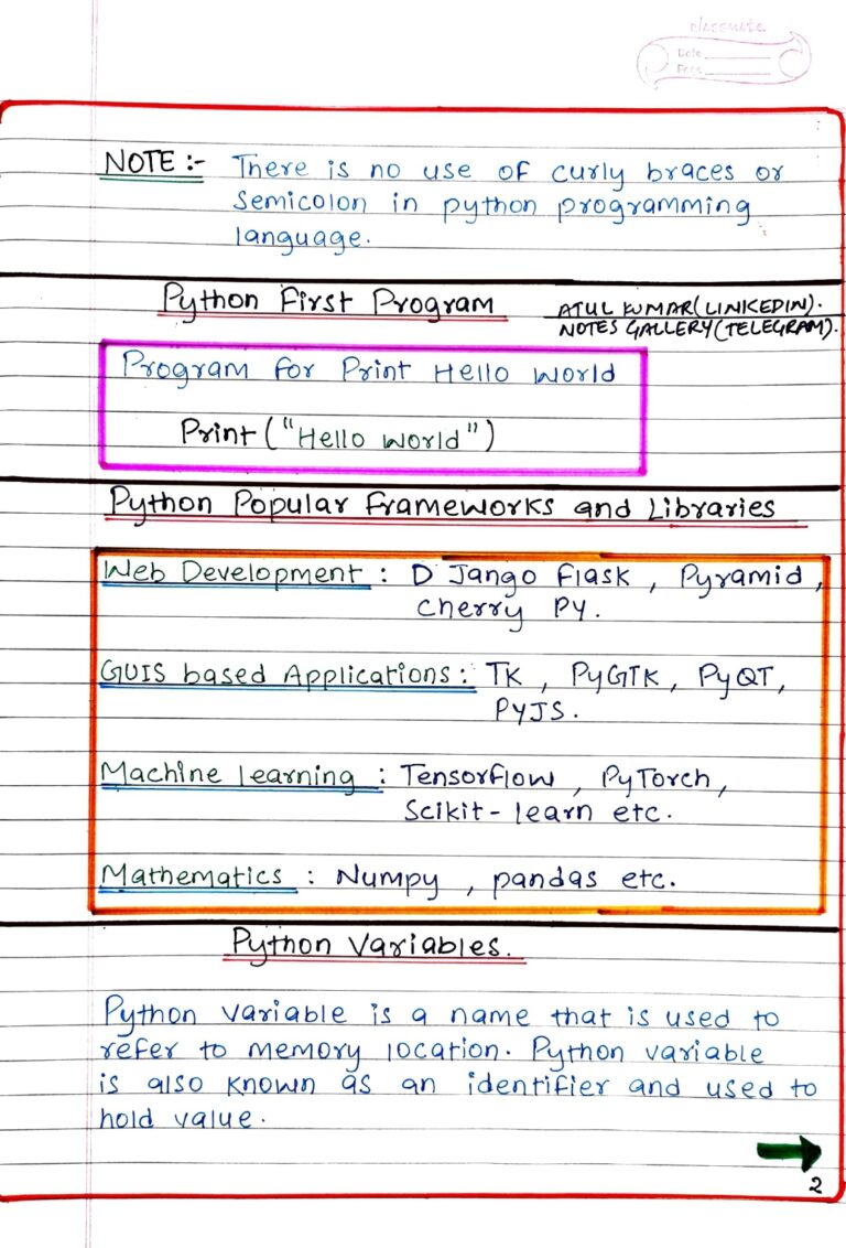 Basic Python Programs Handwritten PDF - it.connect4techs.com