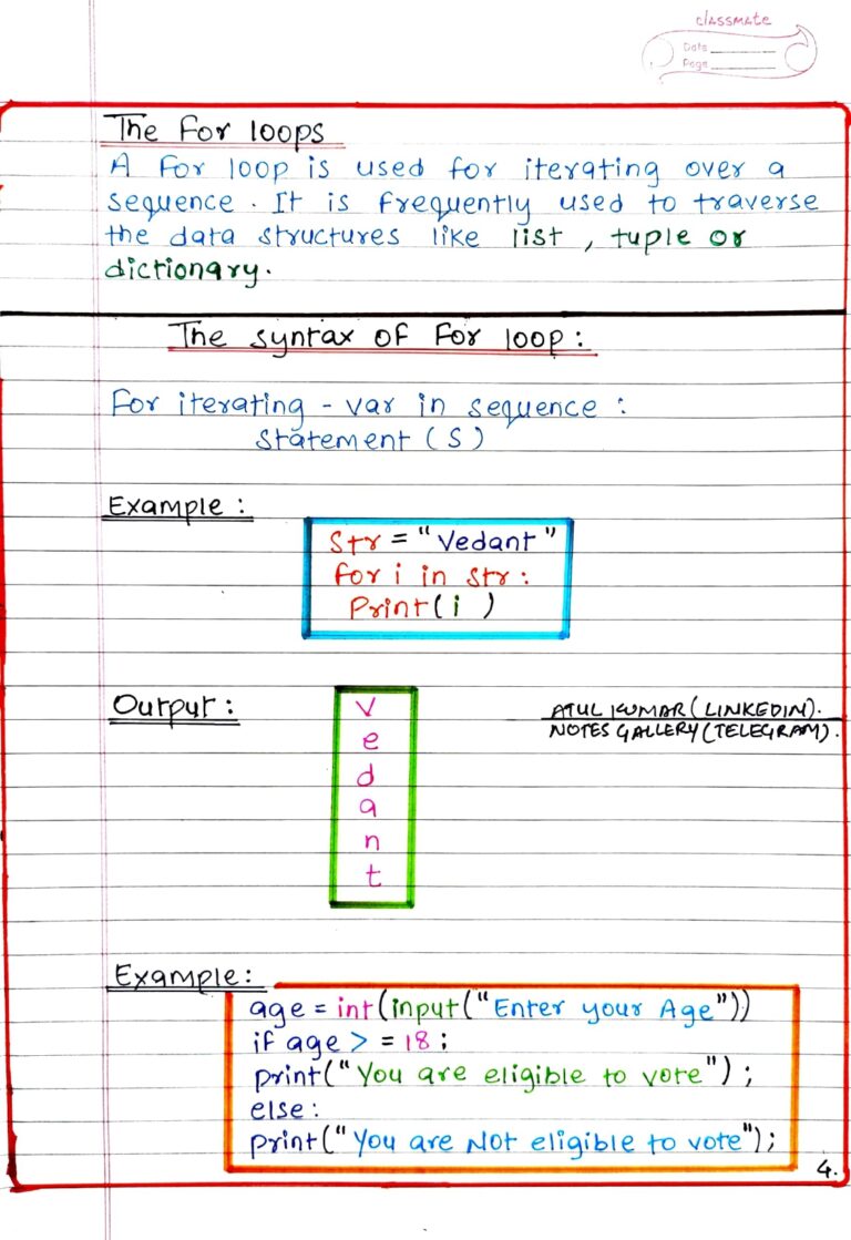 Basic Python Programs Handwritten Pdf It Connect4techs