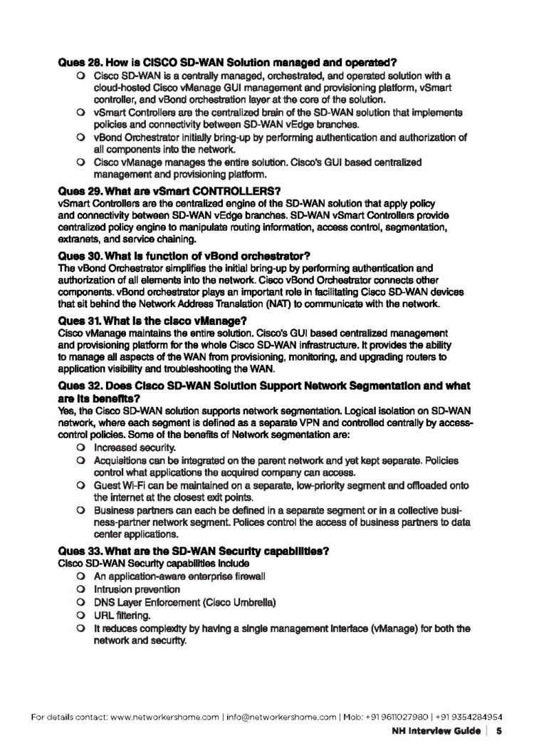 Cisco SDWAN Interview Questions and Answers PDF – it.connect4techs.com