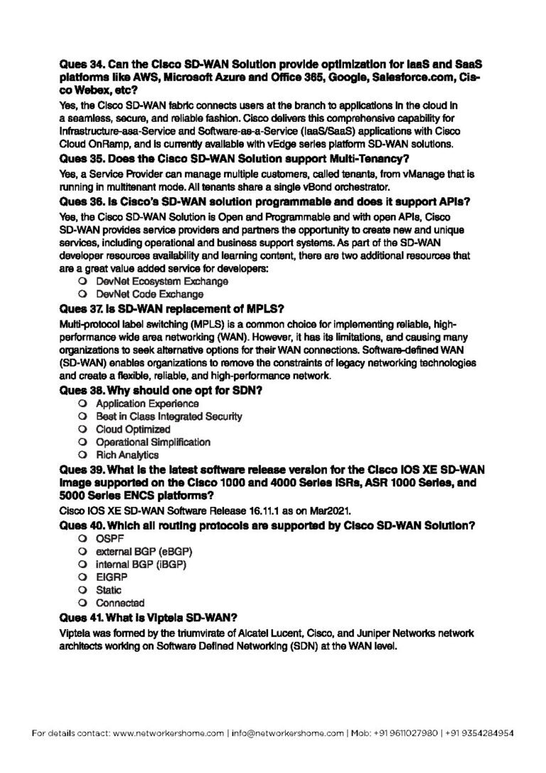Cisco SDWAN Interview Questions and Answers PDF – it.connect4techs.com