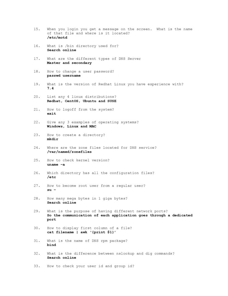 Linux 200+ Technical Interview Questions PDF