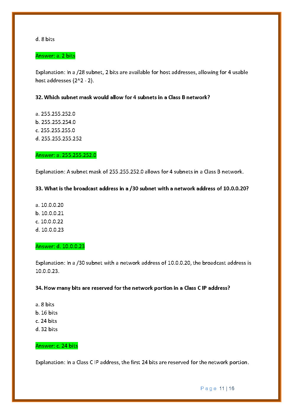 Master the Art of Subnetting: 45 Practice Questions PDF