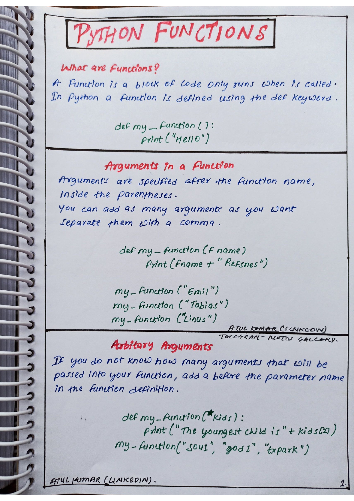 OOPs in Python with Handwritten Notes (PDF)