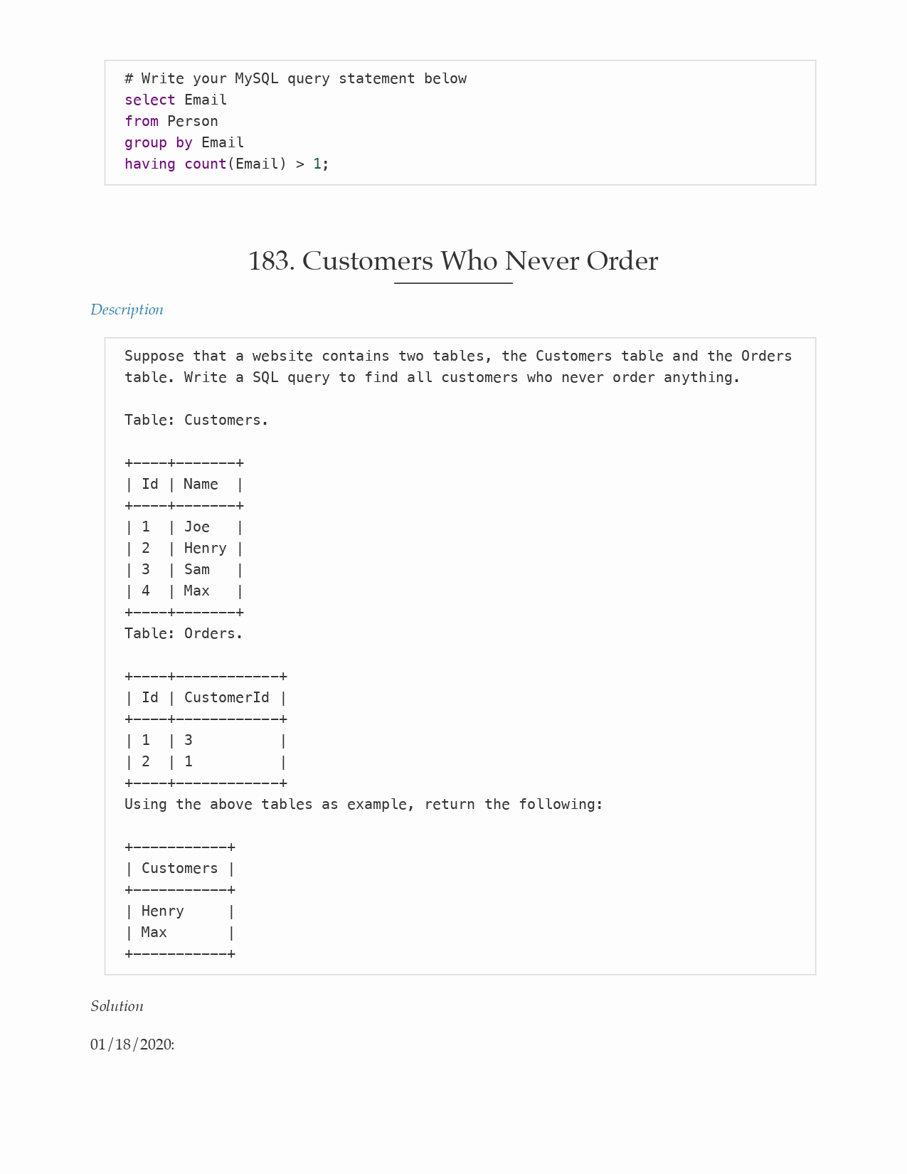 LeetCode SQL PDF - it.connect4techs.com