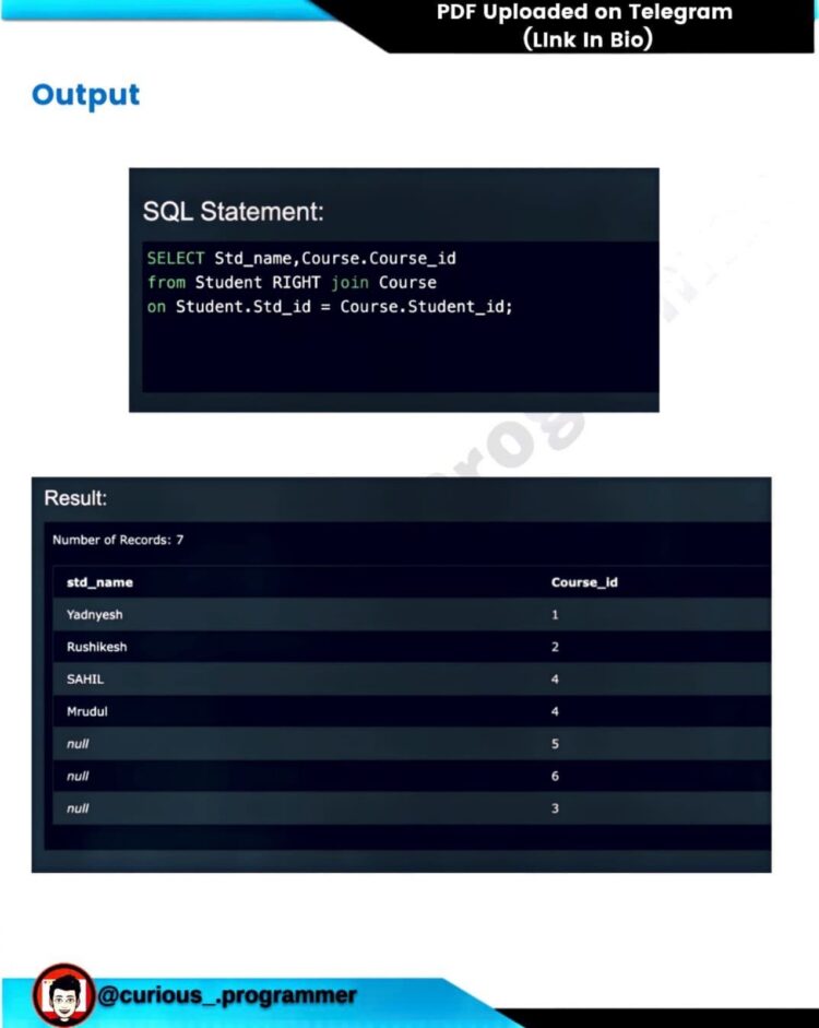 Sql Joins Short Notes Pdf Connect4tects 9598