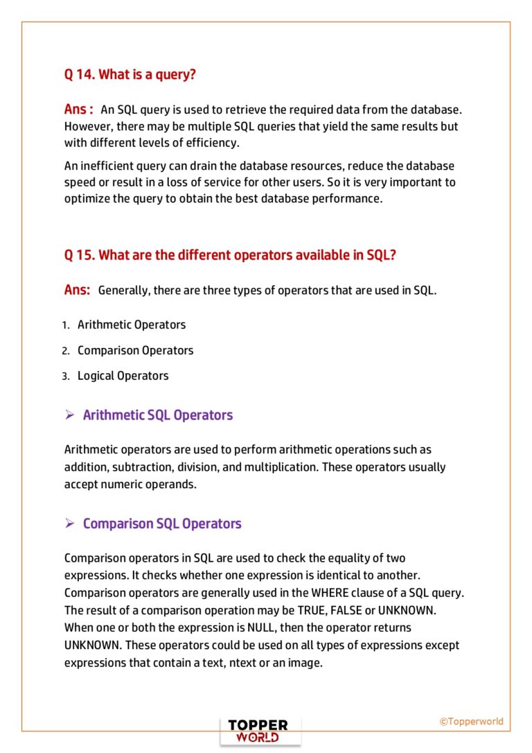 TOP 50 SQL Interview Question PDF - it.connect4techs.com