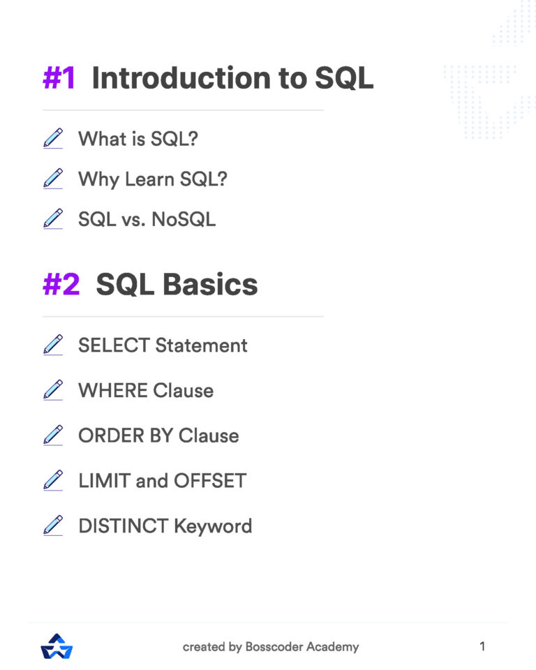 The Ultimate SQL Guide – it.connect4techs.com