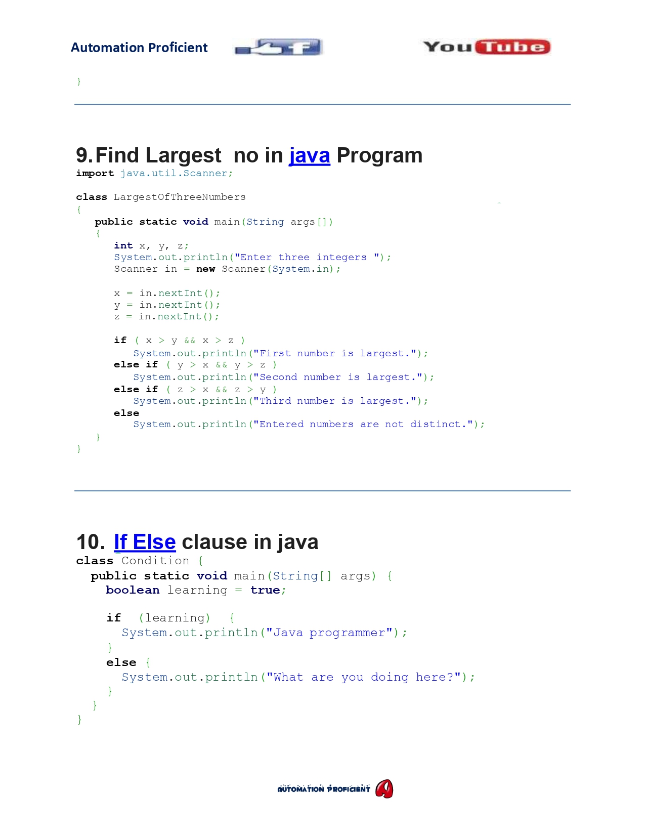 50+ Java Programs For Interview (PDF) - it.connect4techs.com