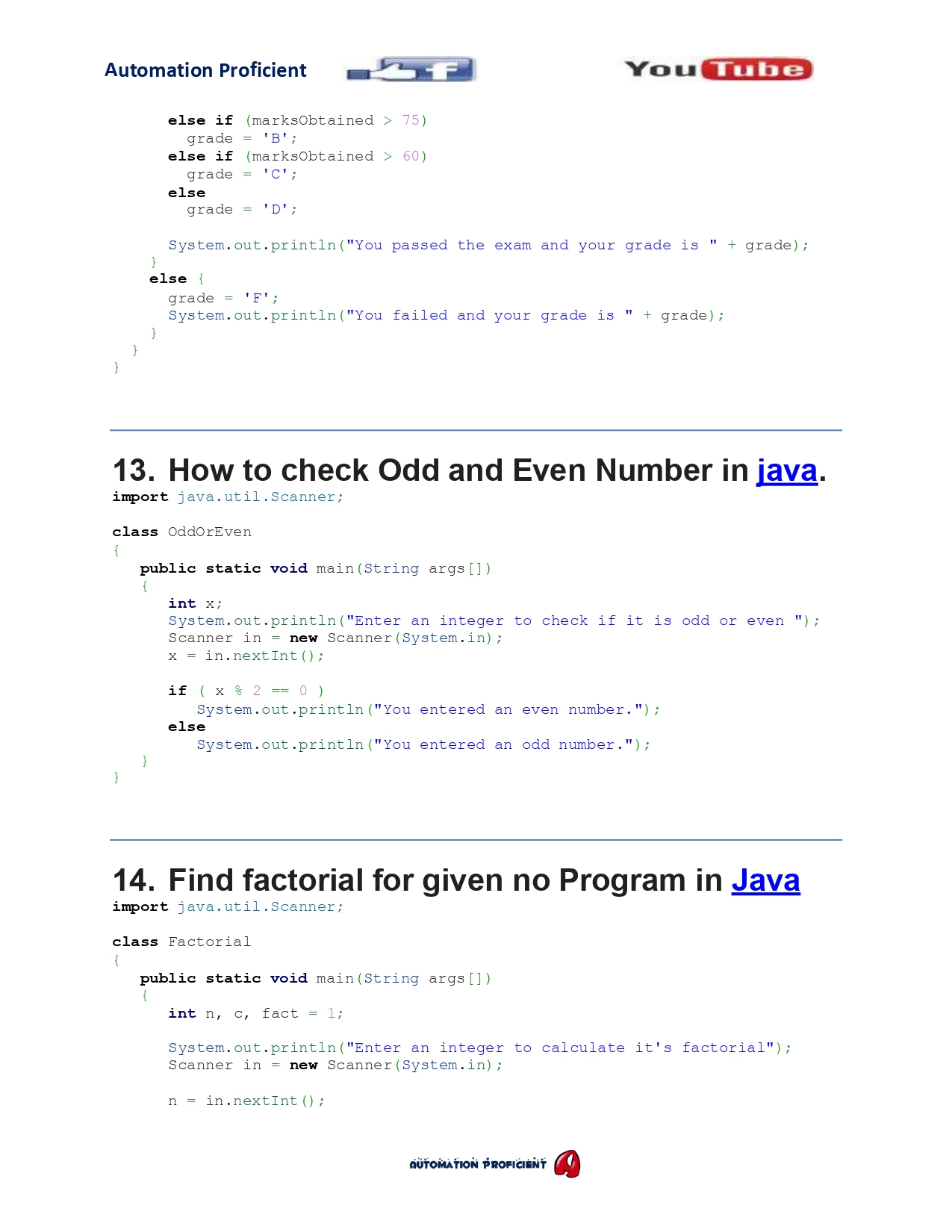 50+ Java Programs For Interview (PDF) - it.connect4techs.com