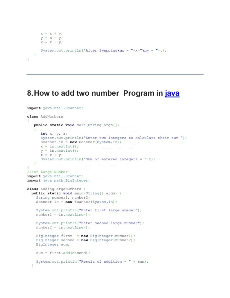 Java Programs (100 Programs) PDF - it.connect4techs.com