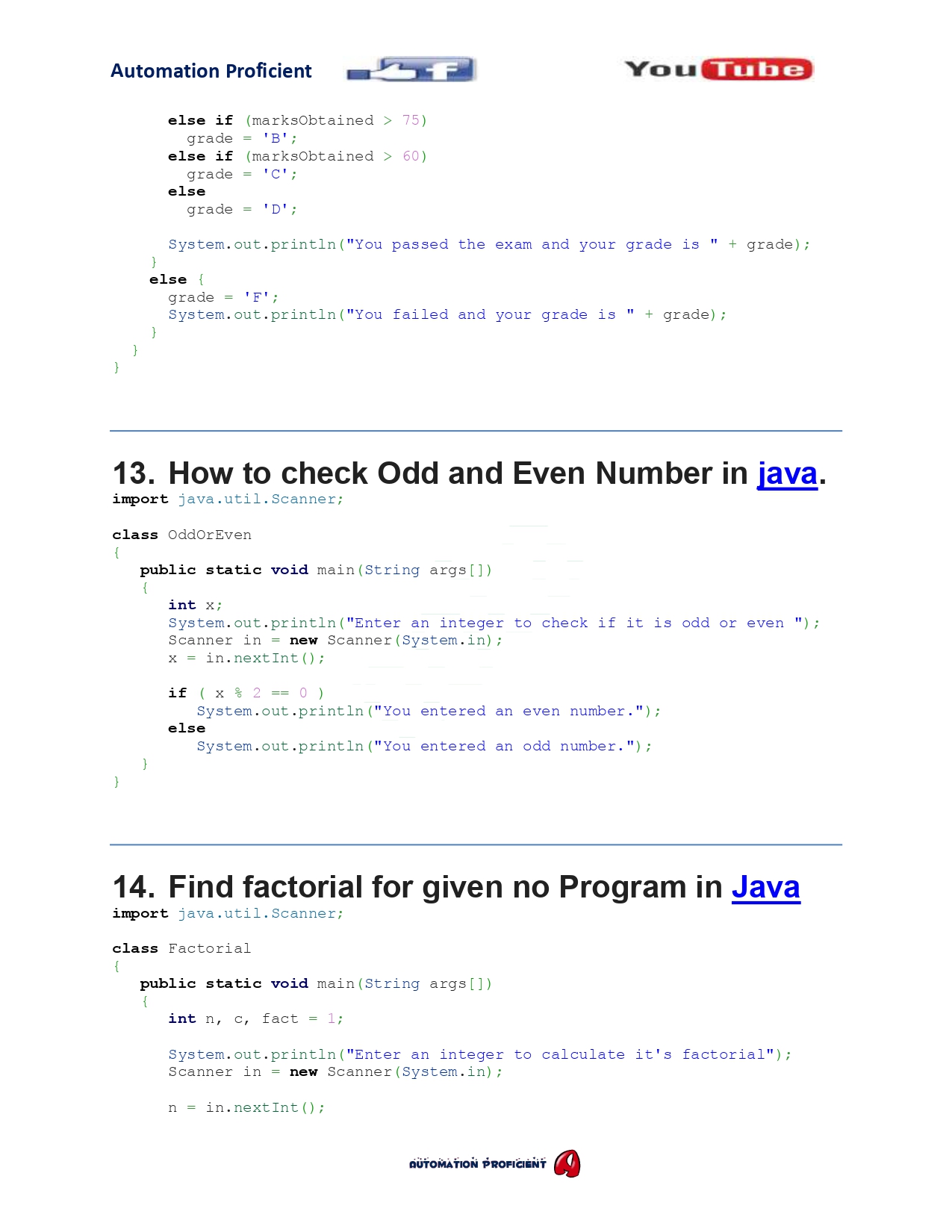 Java Programs (100 Programs) PDF - it.connect4techs.com