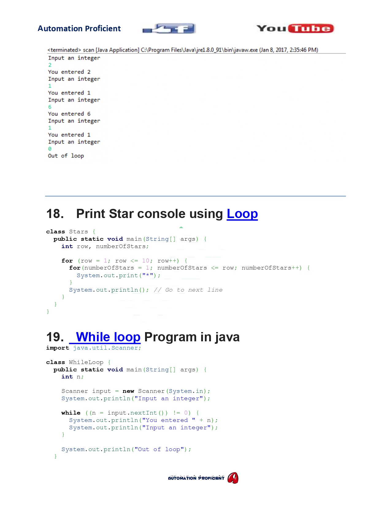 Java Programs (100 Programs) PDF - it.connect4techs.com