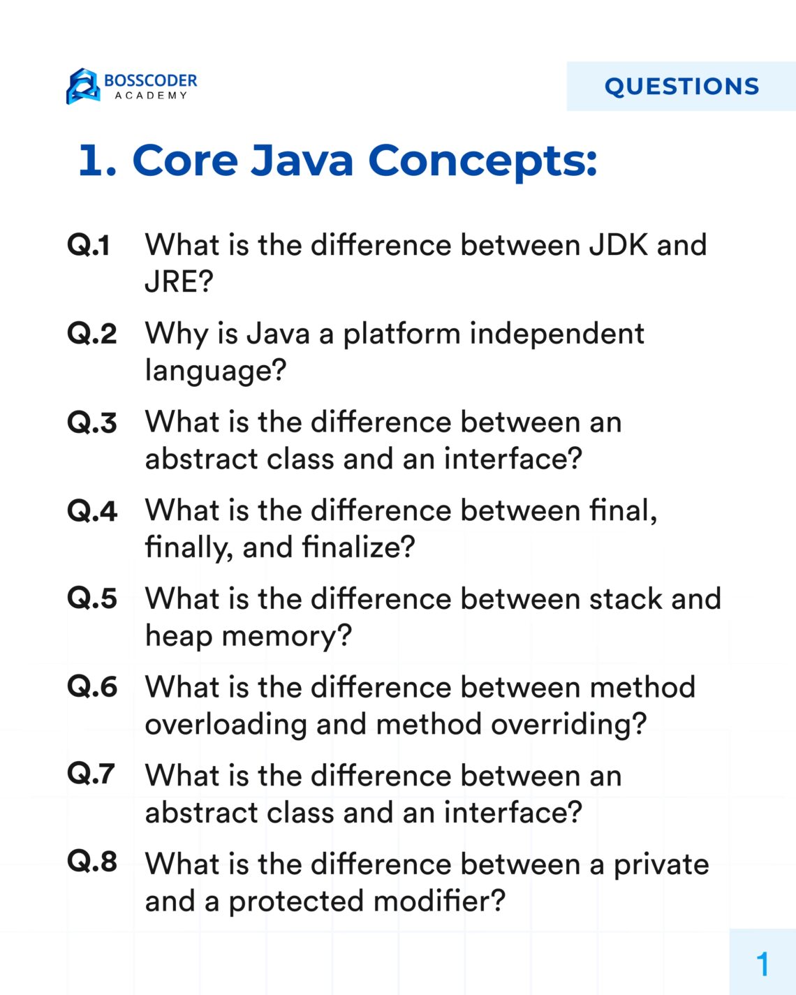 Java Questions with Answers (PDF) - Connect4Techs
