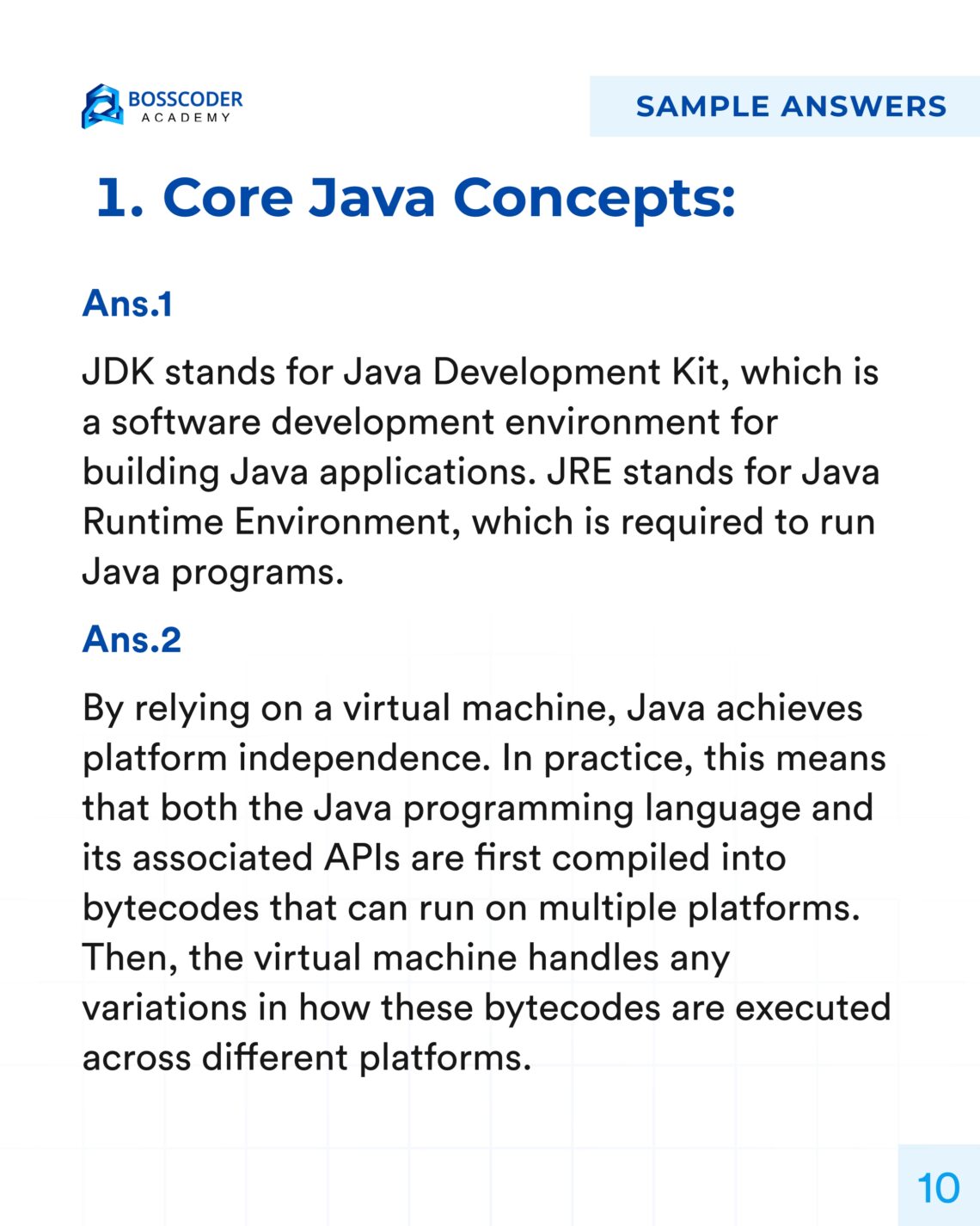 Java Questions with Answers (PDF) - Connect4Techs