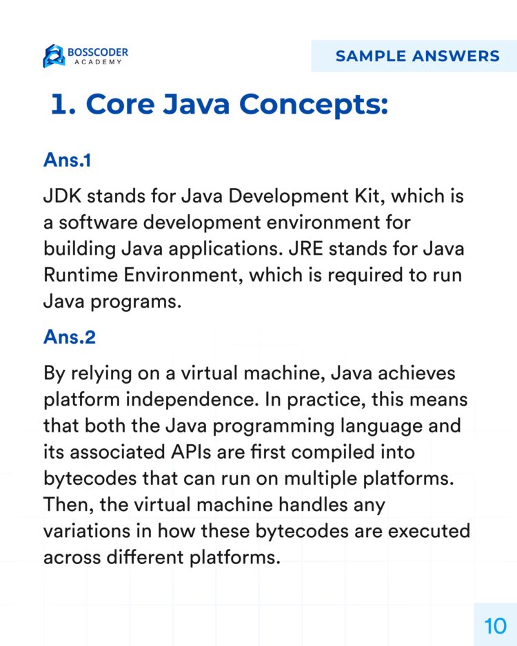 Java Questions with Answers (PDF) - Connect4Techs