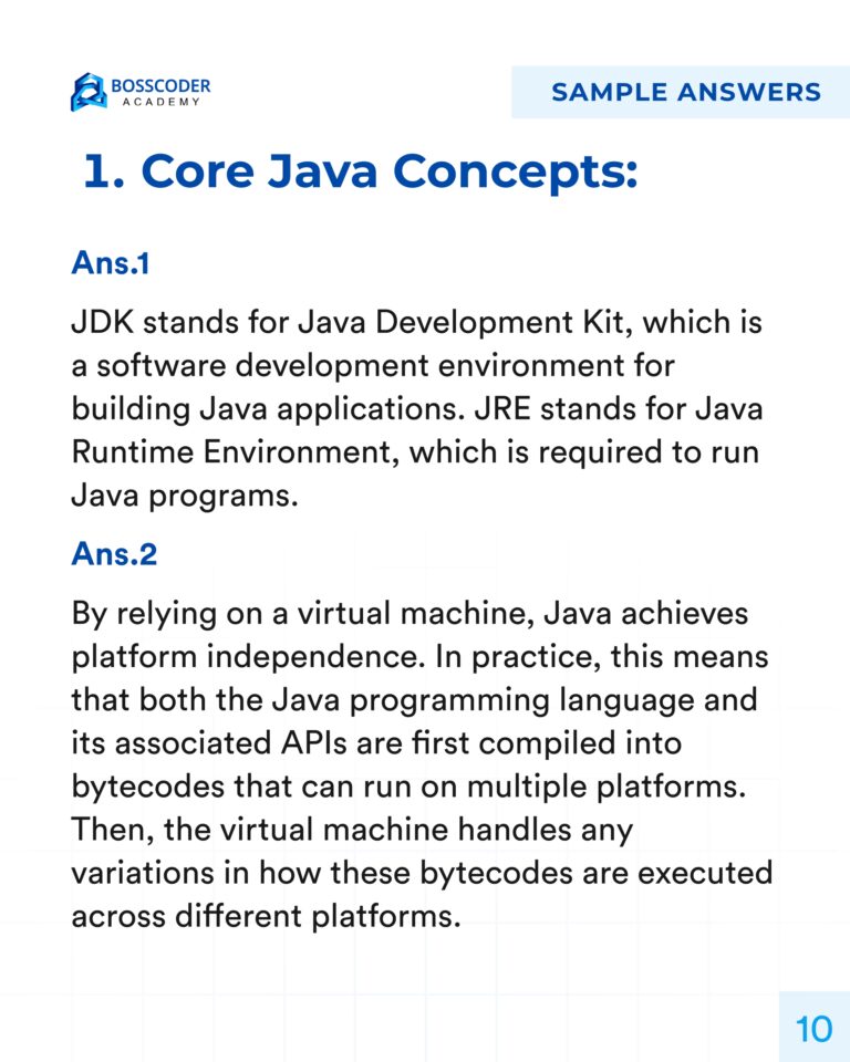 Java Questions with Answers (PDF) - Connect4Techs