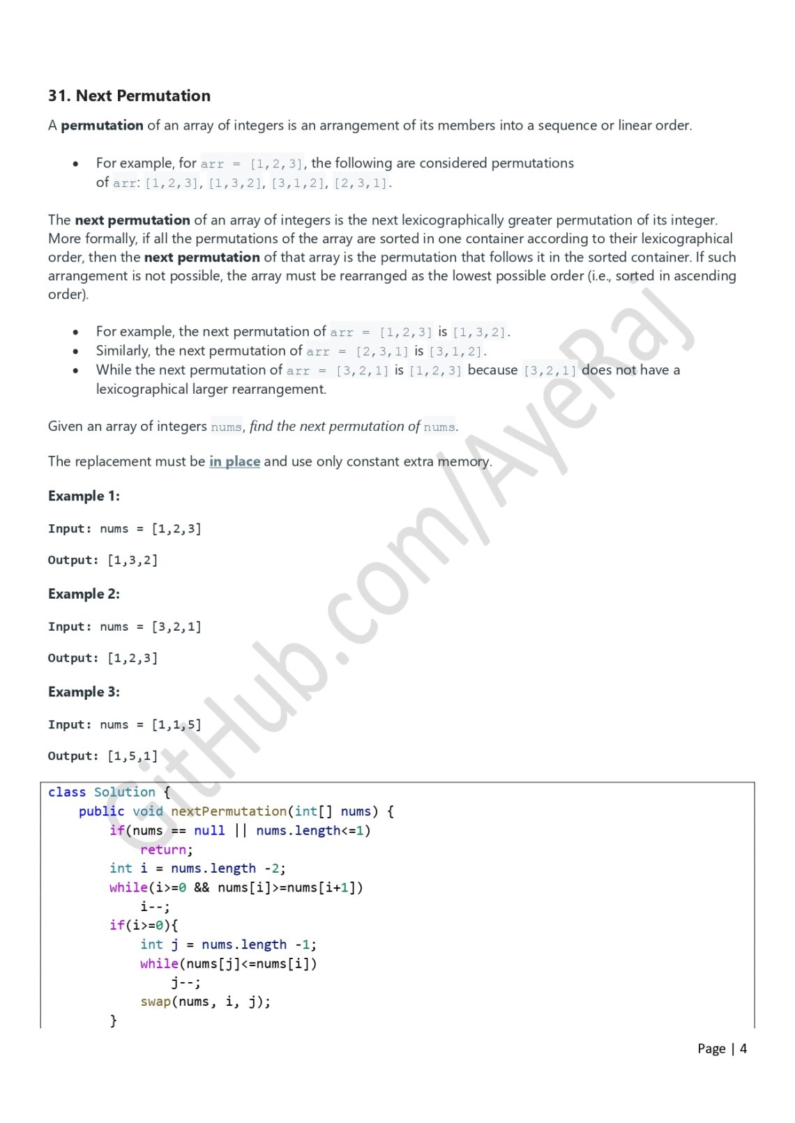 LeetCode Java Practice Solved Questions PDF