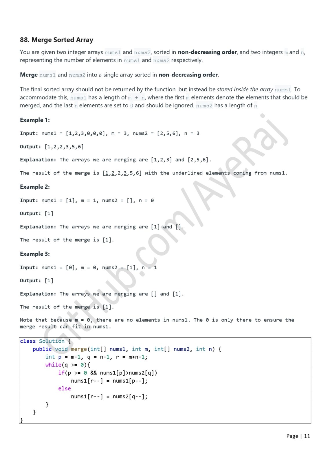 LeetCode Java Practice Solved Questions PDF