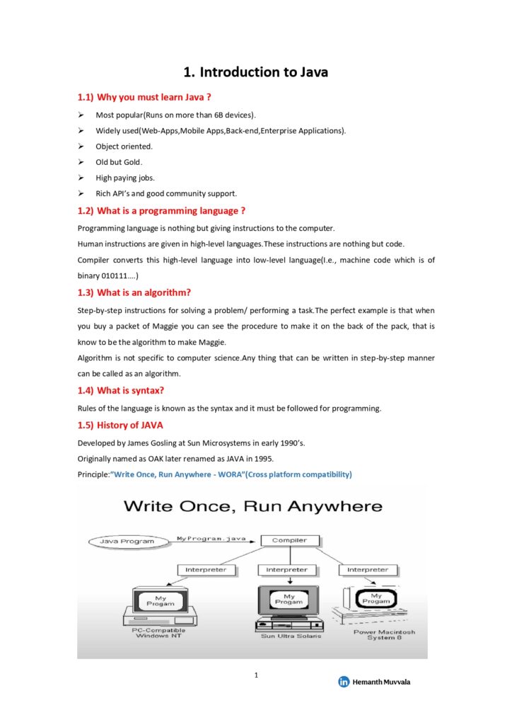Java Basics To Advanced – Comprehensive Referance Coding PDF