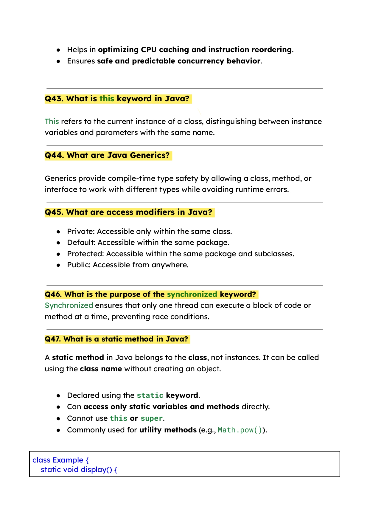 150+ Java Interview Questions Basic, Intermediate & Advanced