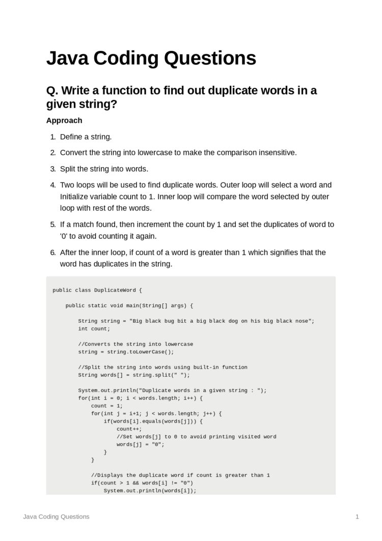 50+ Java Coding Questions Every Developer Should Practice